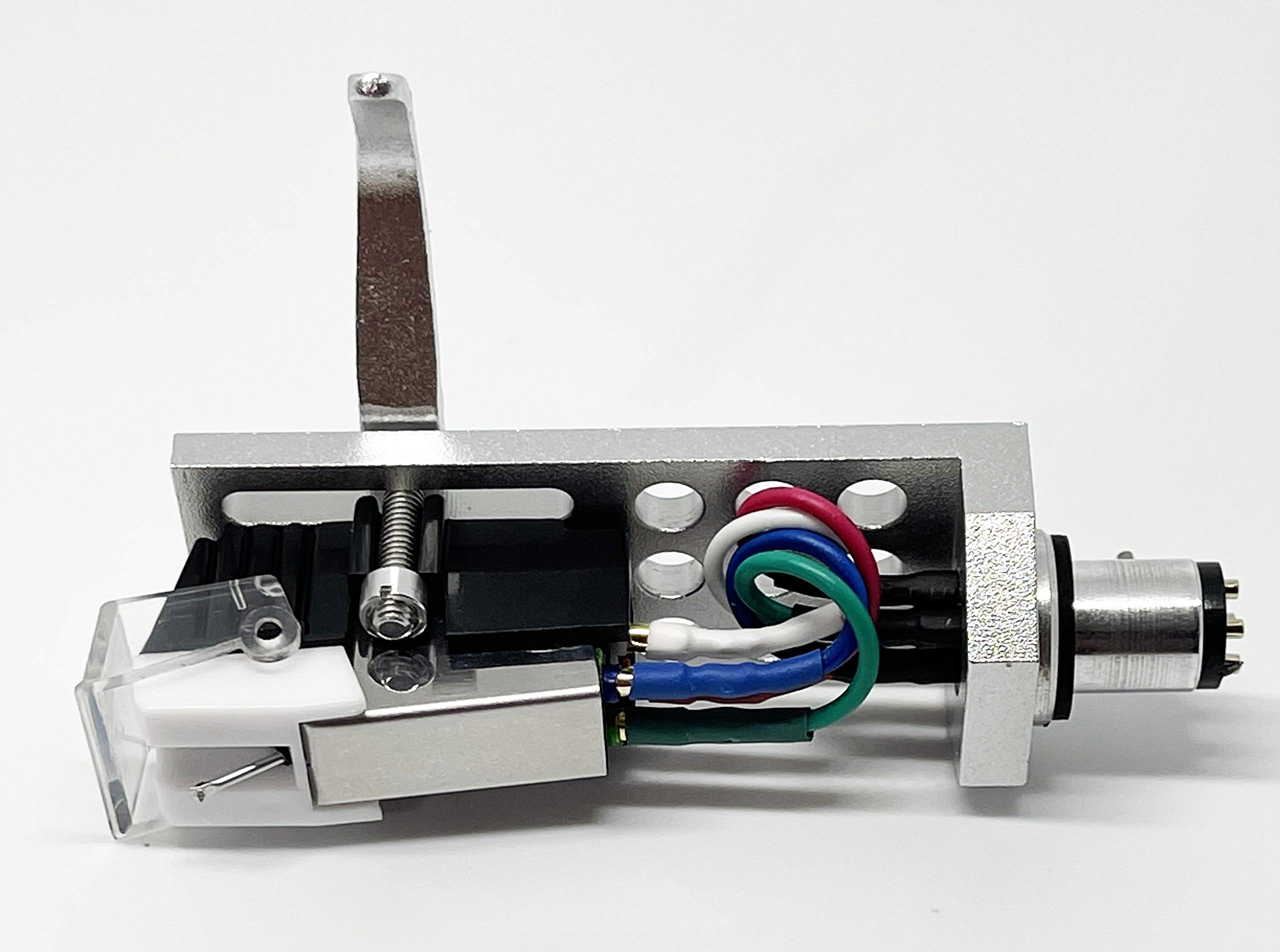 Cartridge and Stylus, Conical needle and Silver Headshell with mounting bolts for Technics SL-1200, SL-1210, SL-1600, SL-1610, SL-1700, SL-235, SL-23A, SL-B2
