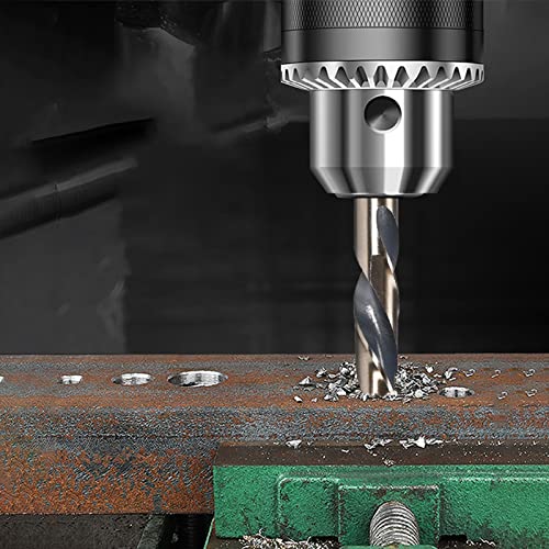 TA-VIGOR 20mm Reduced Shank Twist Drill Bits with 10mm Shank- Perfect for Drilling Steel,Copper,Aluminum Alloy-Made of High Speed Steel 4341