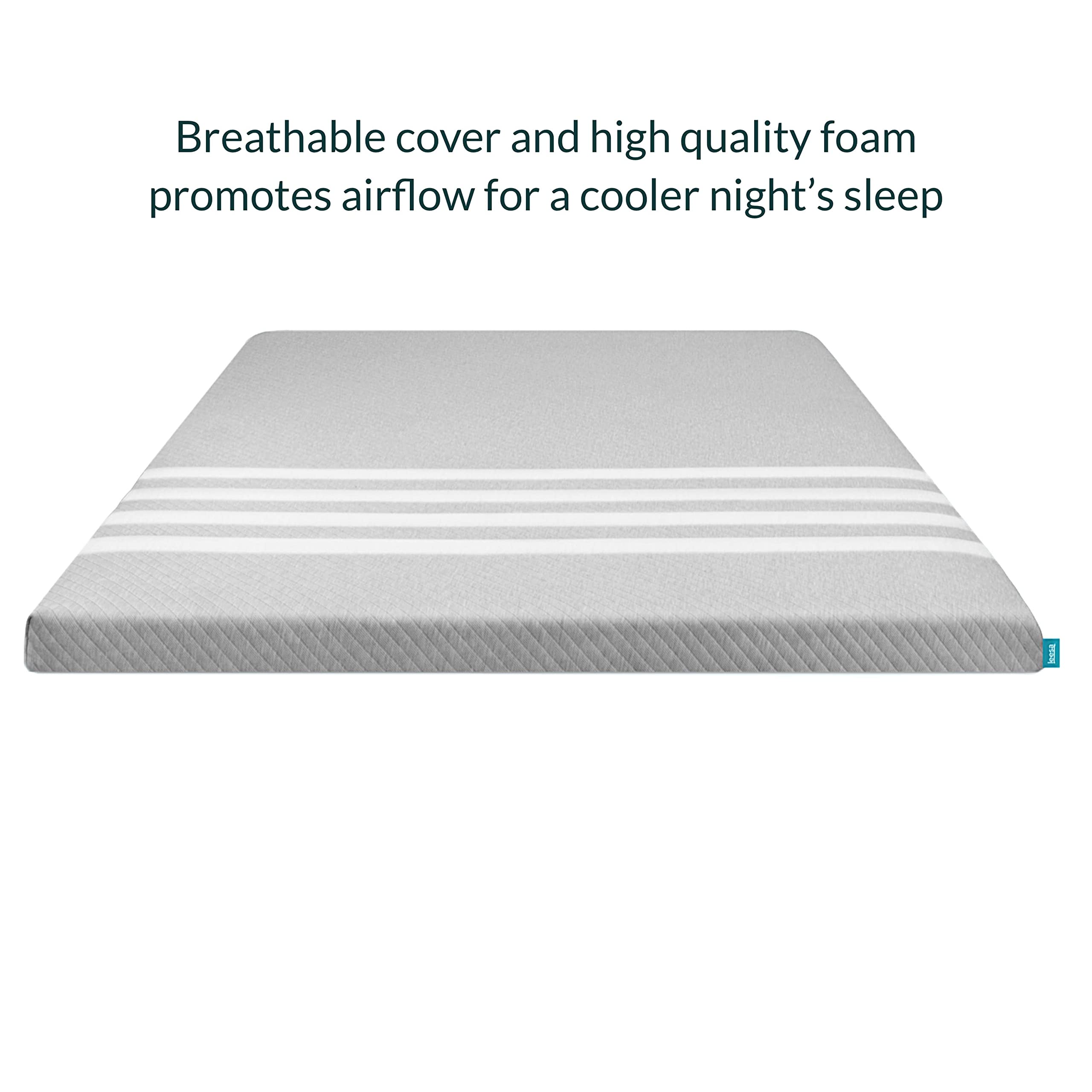 Leesa Mattress Topper with Cooling Foam and Washable Cover, Queen Size / 30-Night Trial