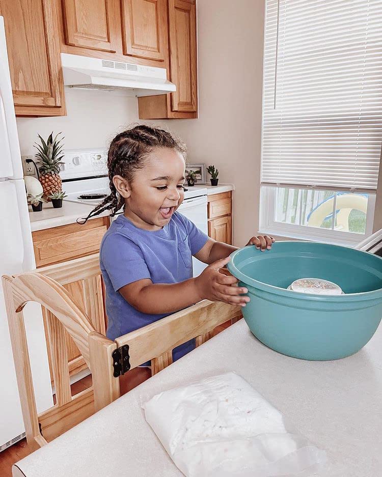 True Growth - True Tot Tower - Kids or Toddler Step Stool - Wood Construction β Varnished
