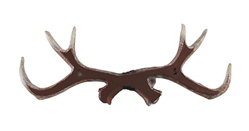 Zeckos 17 inch Lifelike Deer Antler Rack Decorative Hunting Cabin Natural Wall Hook