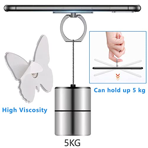 Kinizuxi Cell Phone Ring Holder, Butterfly Phone Ring Grip Stand 360°Rotation Finger Ring Kickstand Compatible with iPhone,All Android Smartphone (Blue)