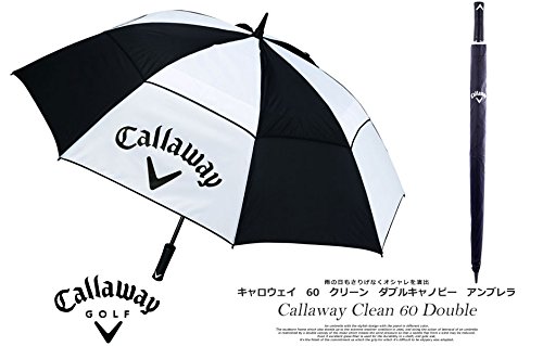 Callaway Double Vent Umbrella, White/Black Medium