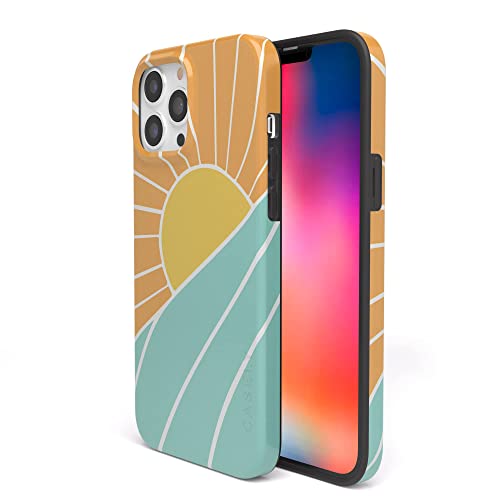 Casely iPhone 13 Pro Case | Compatible with MagSafe | Waves & Rays | Sunshine Girly Case