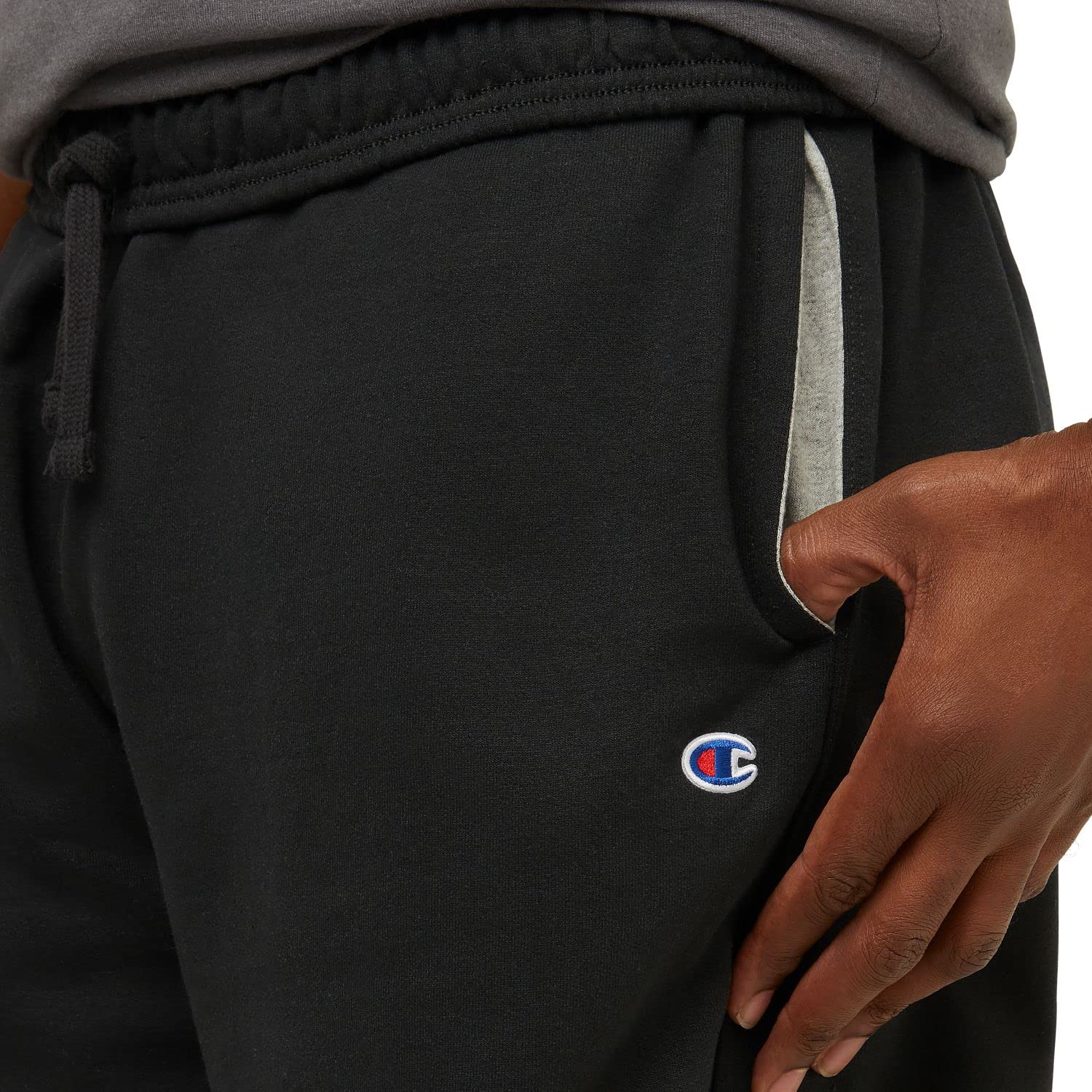 Champion mens 10" Powerblend Fleece Short, Left Sleeve C Shorts, Black-549314, X-Large US