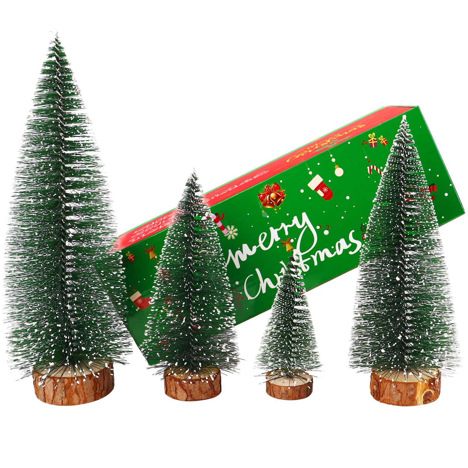 Christmas Decorations Indoor Home Decor, Artificial Mini Christmas Tree, Fake Xmas Trees for Kitchen Mantel Office Bedroom Window Table Top