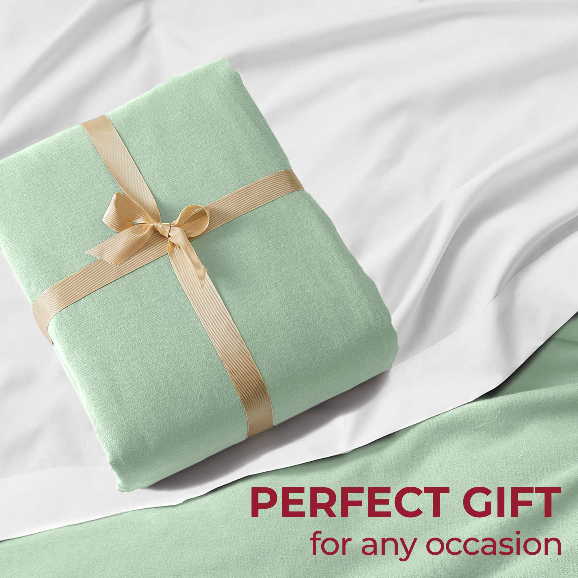 Mellanni Duvet Cover Set - Soft 100% Organic Cotton Bedding Sets & Collections - Button Closure & Corner Ties (Twin, Sage)
