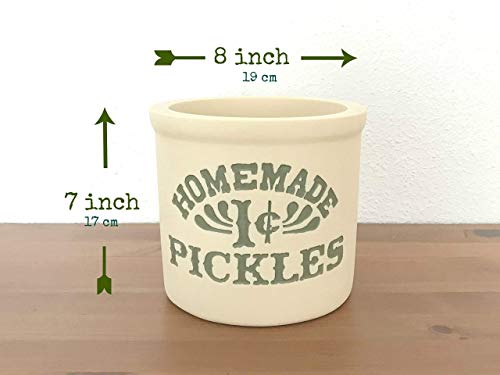 Handmade with Love by Fatima. Utensils holder in Monica’s kitchen. Homemade 1 cent Pickles Jar. Housewarming Gift. Great present for your friends. Totally Handmade.