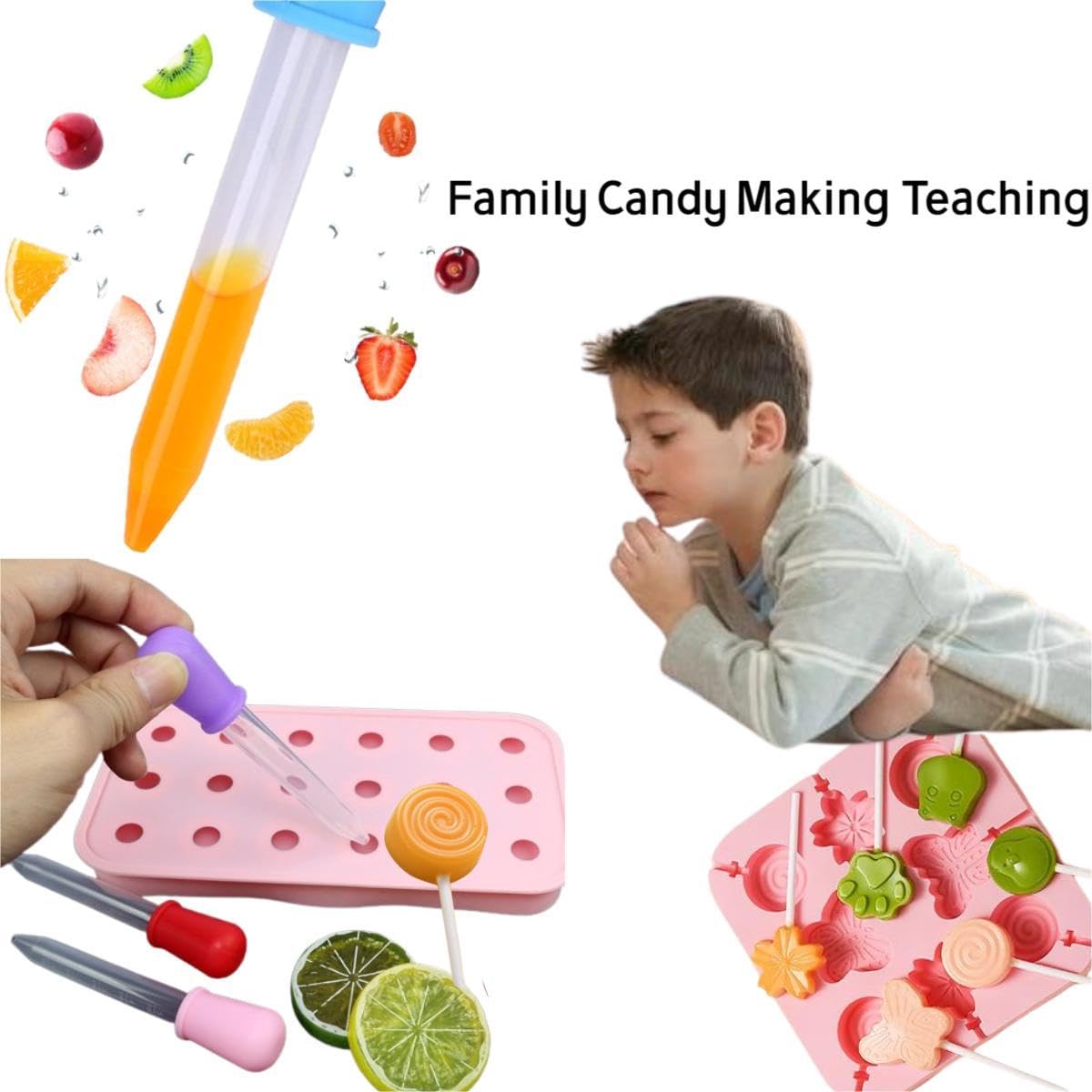 Eitonbu 11 Colors Liquid Droppers Clear Medicine Silicone and Plastic Pipettes Eye Dropper with Bulb Tip for Kids Candy Molds,Feed liquid dropper,Equipped with cleaning brush,For DIY Projects(5 ml