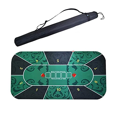 Craps and Roulette Table Felt Poker Tablecloth 1.2 Texas Poker Mat Suede Rubber Table Cloth Board Game Poker Able Top Digital Printing Casino Layout Poker Accessories (Color : 120x60cm)