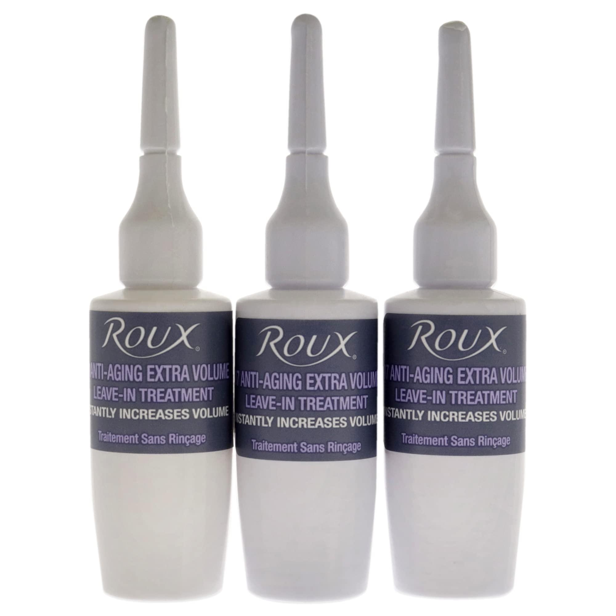 Roux Collagen Leave in Treatment, Anti Aging Ampolletas 07 Anti-Aging Extra Volume Formula, 3 Count, .5 Fl Oz Each