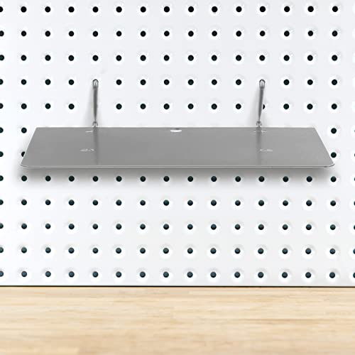 DOITOOL 2pcs Panels Peg Organizer Bathroom Organizing Home Shelf Brackets Mounted Tools Steel Sundries - Room Pegboard Shelving for Heavy Workbench Shelves Hooks Iron Control Office Board