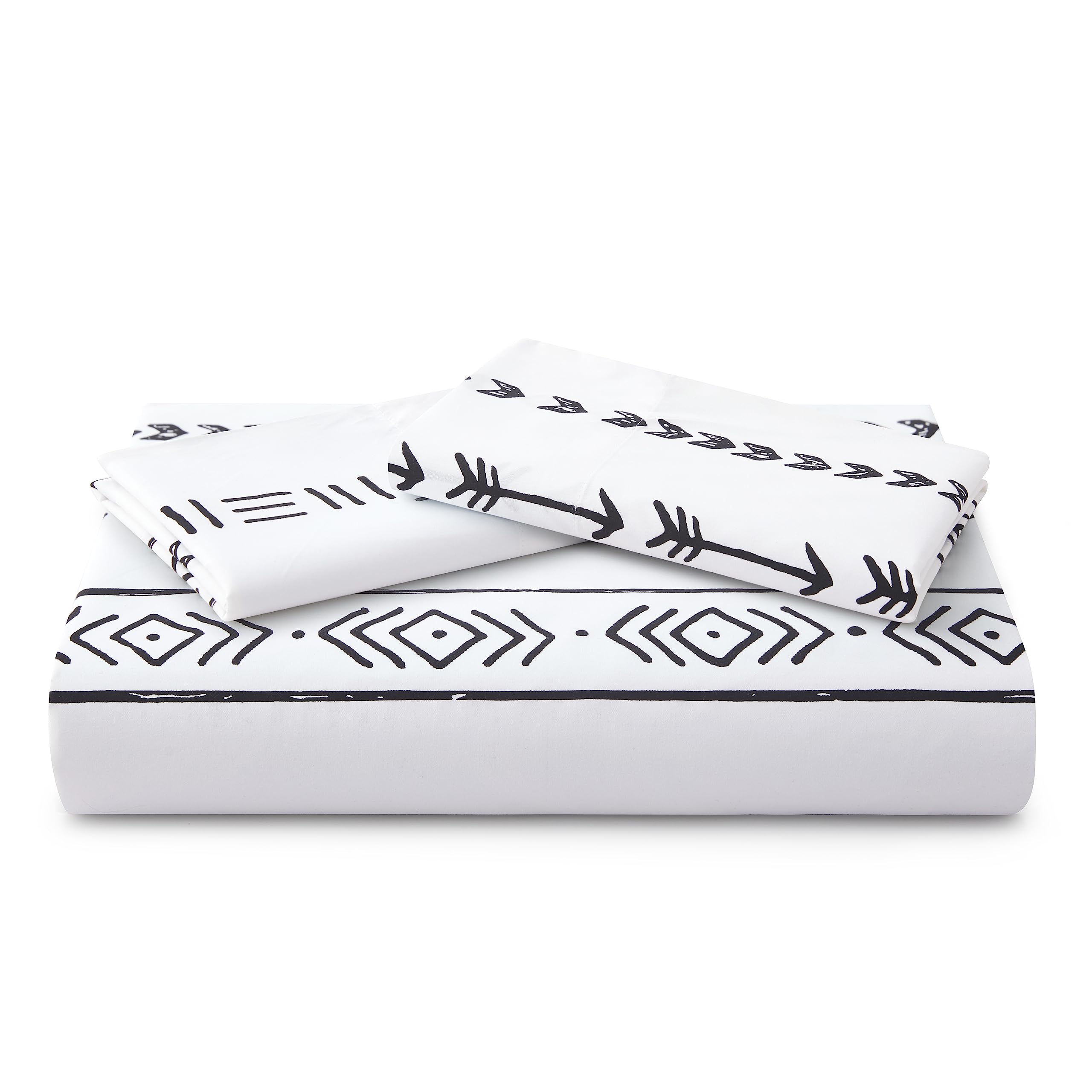 Marina Decoration Ultra Soft Silky Zipper Rich Printed Rayon Derived from Bamboo All Season 2 Pieces Duvet Cover Set with 1 Pillowcase, Simplify Modern Geometric Pattern Twin/Single Size