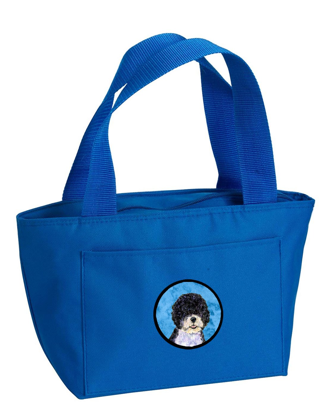 Caroline's Treasures SS4766-BU-8808 Blue Portuguese Water Dog Lunch Bag Insulated Lunch Box Tote Bag for Women Adult Men, Reusable, Large, Multicolor