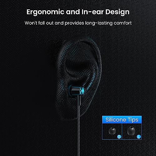 Kirababy Earbuds Wired with Microphone, USB C in-Ear Headphones, Powerful Heavy Bass, High Definition, Earphones Wider Compatible with Most Type C(Upgraded 2023)