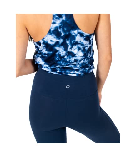 Spalding Women's Misses Activewear High Waisted Cotton/Spandex Ankle Legging Navy Blazer