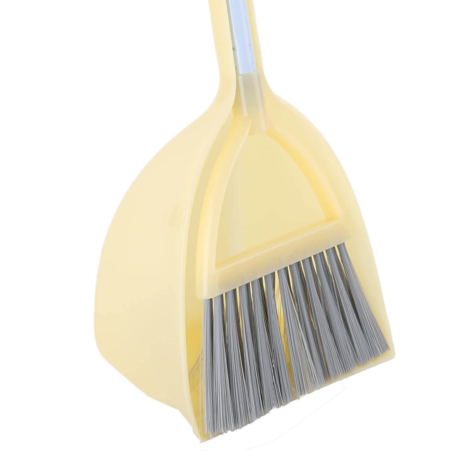 GLIDEDREAM Kids Dustpan Set Soft Fur Plastic Small Broom Dustpan for Baby Kids Toys Kindergarten (Yellow)