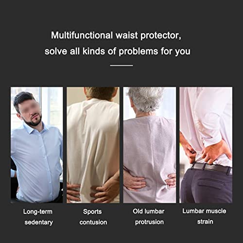 DAPERCI Self-Heating Back Support Belt with 3 Removable Pads Lower Back Brace for Injury Prevention and Pain Relief Sciatica Spinal Stenosis Scoliosis Or Herniated Disc
