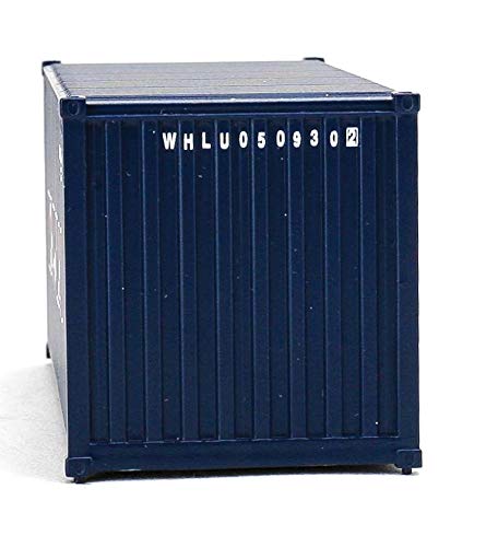 Walthers SceneMaster HO Scale Model of Wan Hai (Blue, White, red A Lettering) 20' Corrugated Container,949-8066