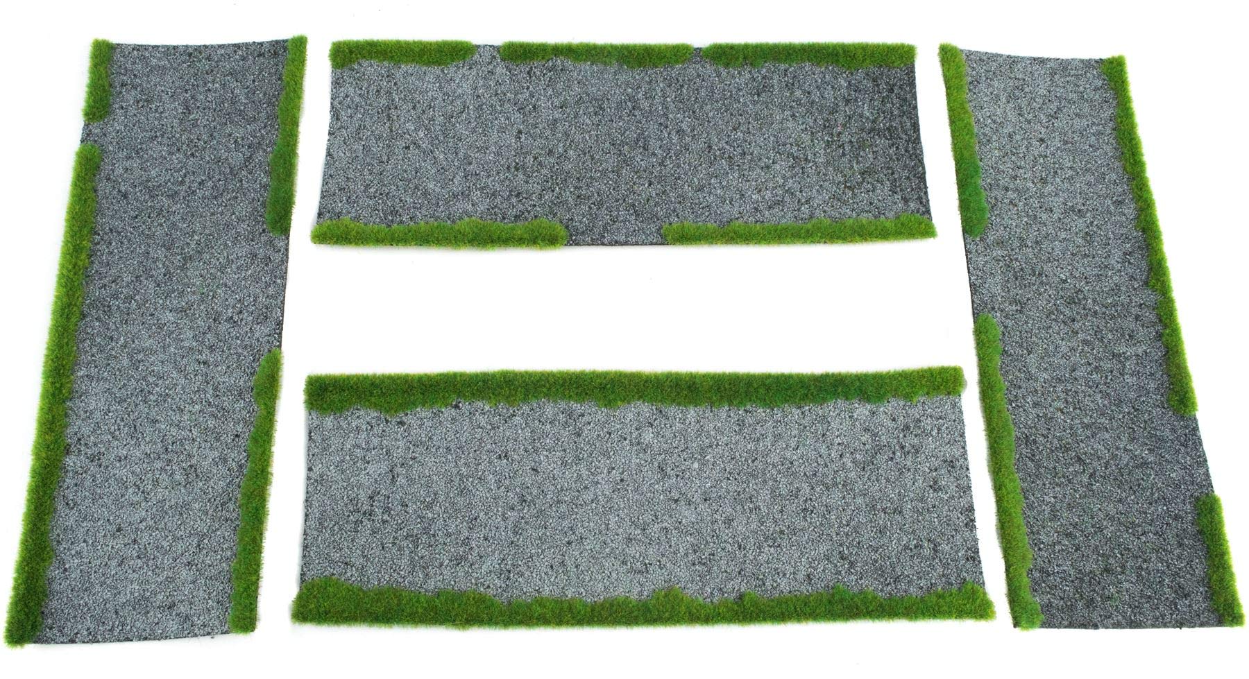 War World Gaming Road Straight Sections Set of 4 β 28mm Wargaming Scenery Terrain Model Diorama