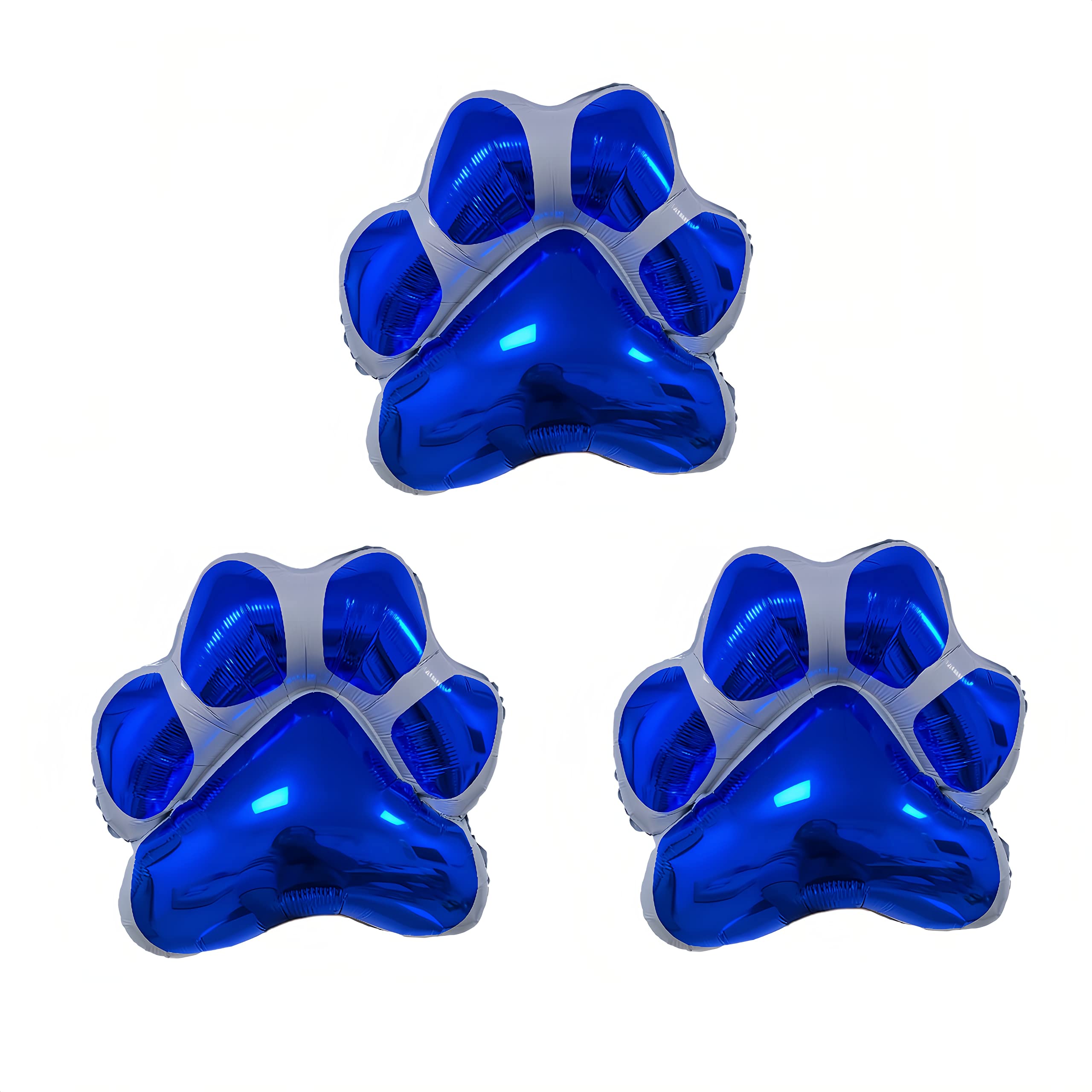 CYMYLAR 3PCS 25 * 28 inch Blue White Dog Paw Balloon Blueyi Foil Balloons/Blueyi Birthday Party Supplies Balloons/Baby Shower Girls and Boys Blue Theme Happy Birthday Party Decorations