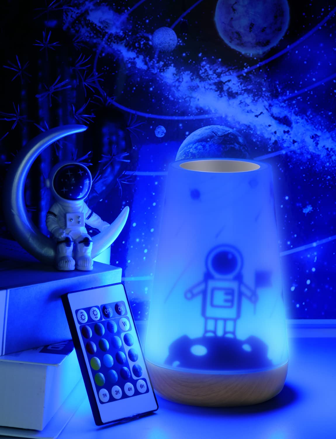 Mostof Space Astronaut Touch Night Light with Remote for Girls Baby Kids Bedroom (Spaceman)