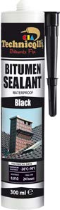 Technicqll 1 X 300Ml Tube Black Bitumen Sealant Fix for Roof Gutters Pipes Joints Concrete Steel Wood Car Wheel Arches