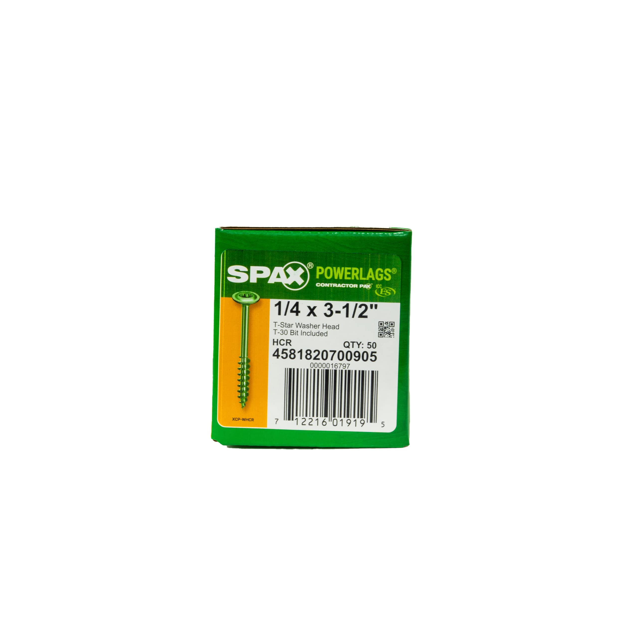 SPAX 1/4" x 3-1/2" Exterior Washer Head Structural Wood Lag Screws Powerlags Torx T-Star (50 EA) Bit Included Heavy Duty Rust Resistant