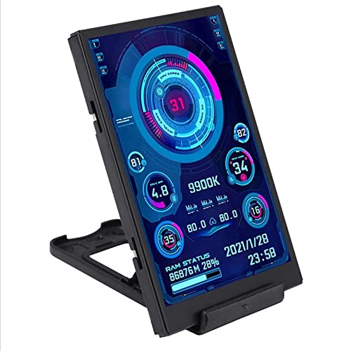 Display Screen, IPS Full View Mini Monitor 360° Rotation Various Modes USB for Working
