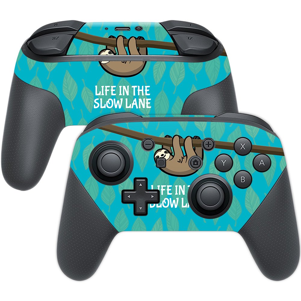 MightySkins Skin Compatible with Nintendo Switch Pro Controller - Slow Sloth | Protective, Durable, and Unique Vinyl Decal wrap Cover | Easy to Apply, Remove, and Change Styles | Made in The USA