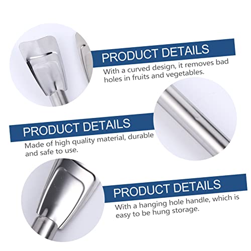 Happyyami 4pcs Stainless Steel Icing Spatula refrigerator for car stainless steel ice scoop squeegee for car Fridge Ice Remover fridge freezer Fridge Dredging Kit Refrigerator Ice Shovel arc
