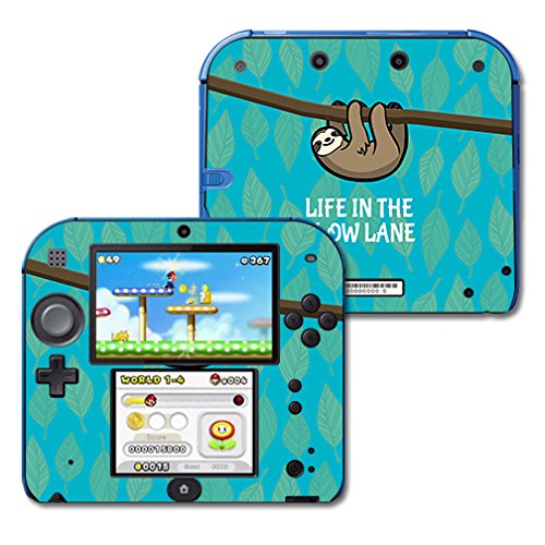 MightySkins Skin Compatible with Nintendo 2DS - Slow Sloth | Protective, Durable, and Unique Vinyl Decal wrap Cover | Easy to Apply, Remove, and Change Styles | Made in The USA