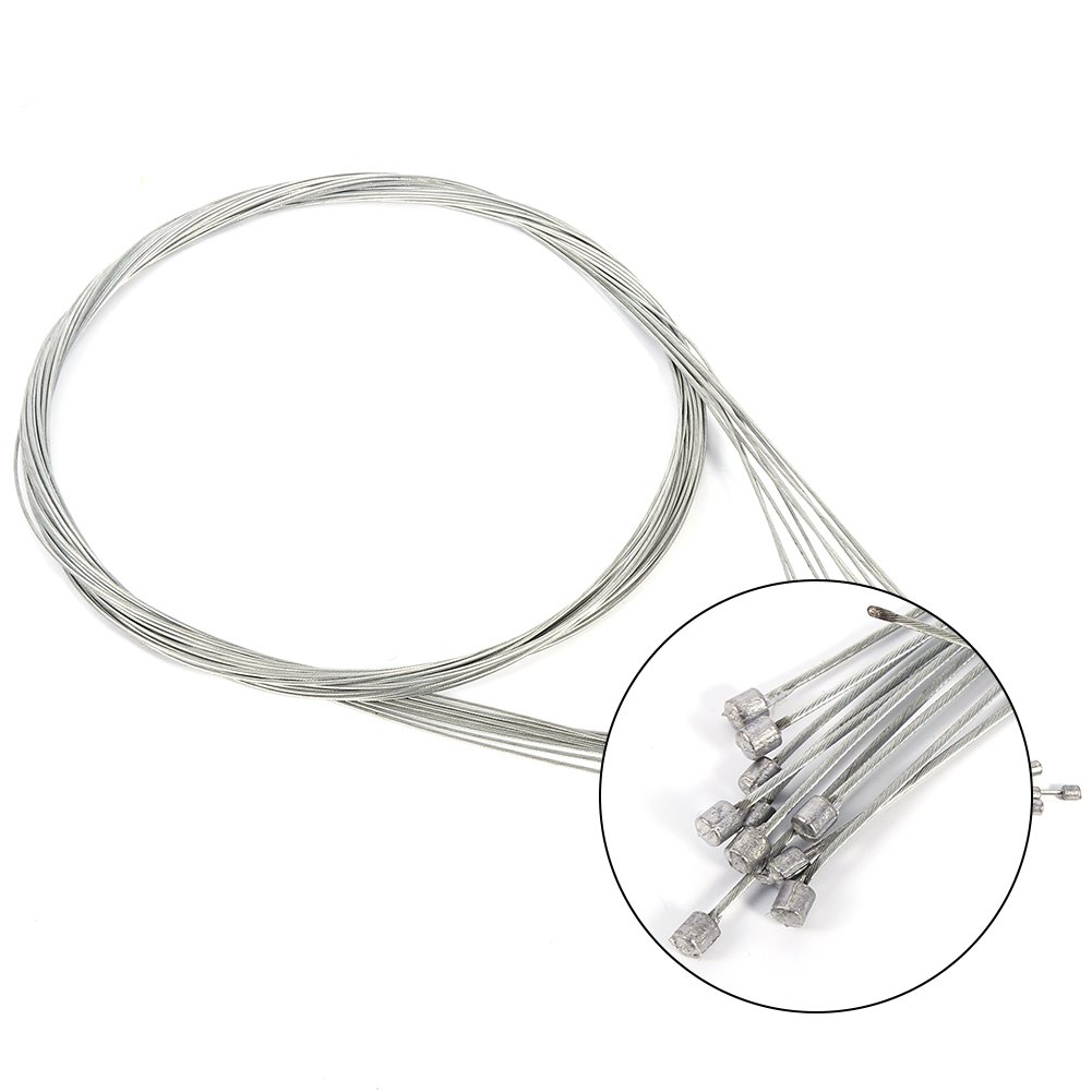 CHICIRIS Bike Derailleur Cable, Silver Cable Strong Slick Cable Practical Cable, for Speed Control System of Mountain Bike Road Bike City Bikes Folding Bike