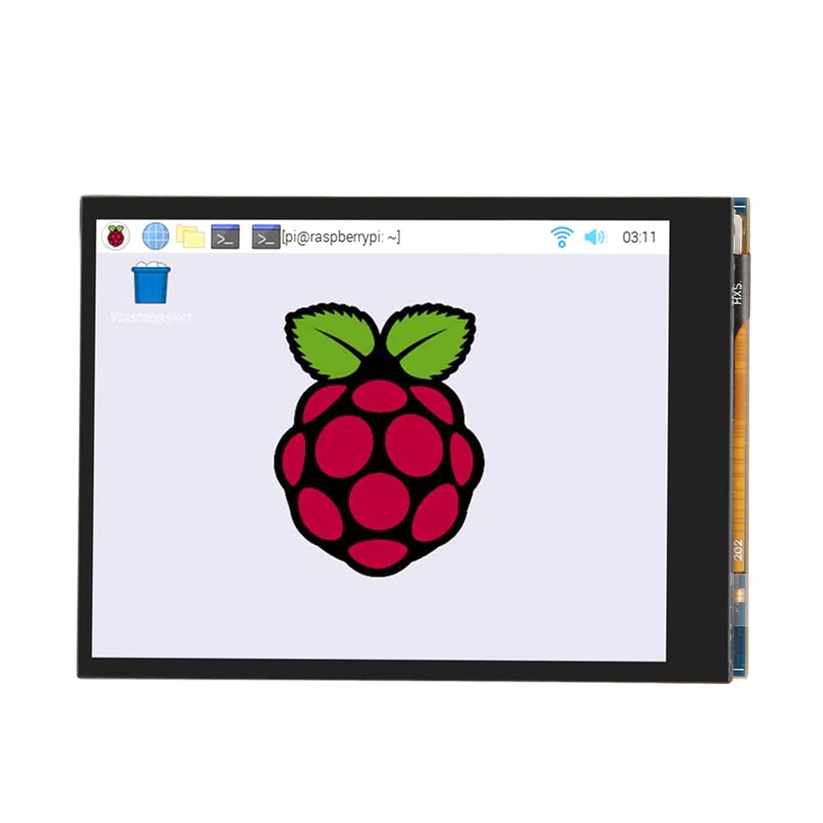 Fabul 2.8 Inch Touch Monitor IPS Capacitive Touch Screen Easy Installation 480x640 40 Pin GPIO Interface 2.8 Inch PC Desktop Touch Screen