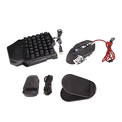 Gaming Keyboard Mouse Converter Professional One Hand Keyboard Mouse Dual USB Port