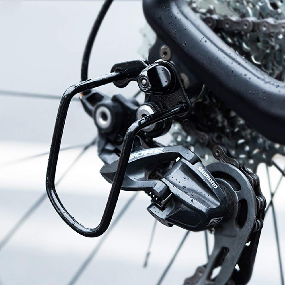 Cayanmydery Black Universal Bike Bicycle Rear Derailleur Guard Rack Protector, Rear Gear Shifter Chain Guard