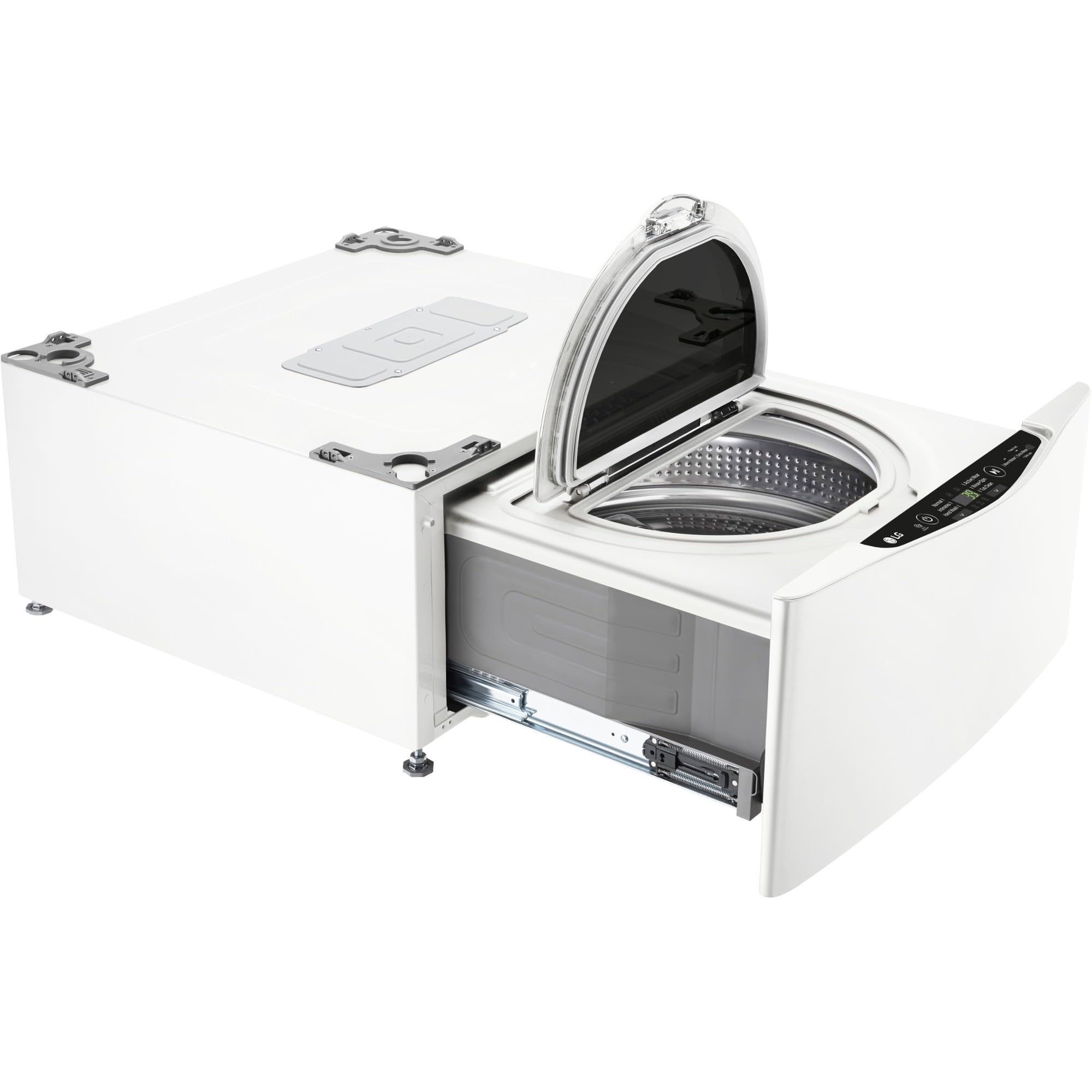 LG 27" SideKick Pedestal Washer - 6 Mode(s) - Drawer - 1 ft³ Washer Capacity - 120 V AC Input Voltage - Freestanding - Chrome, Plastic - White