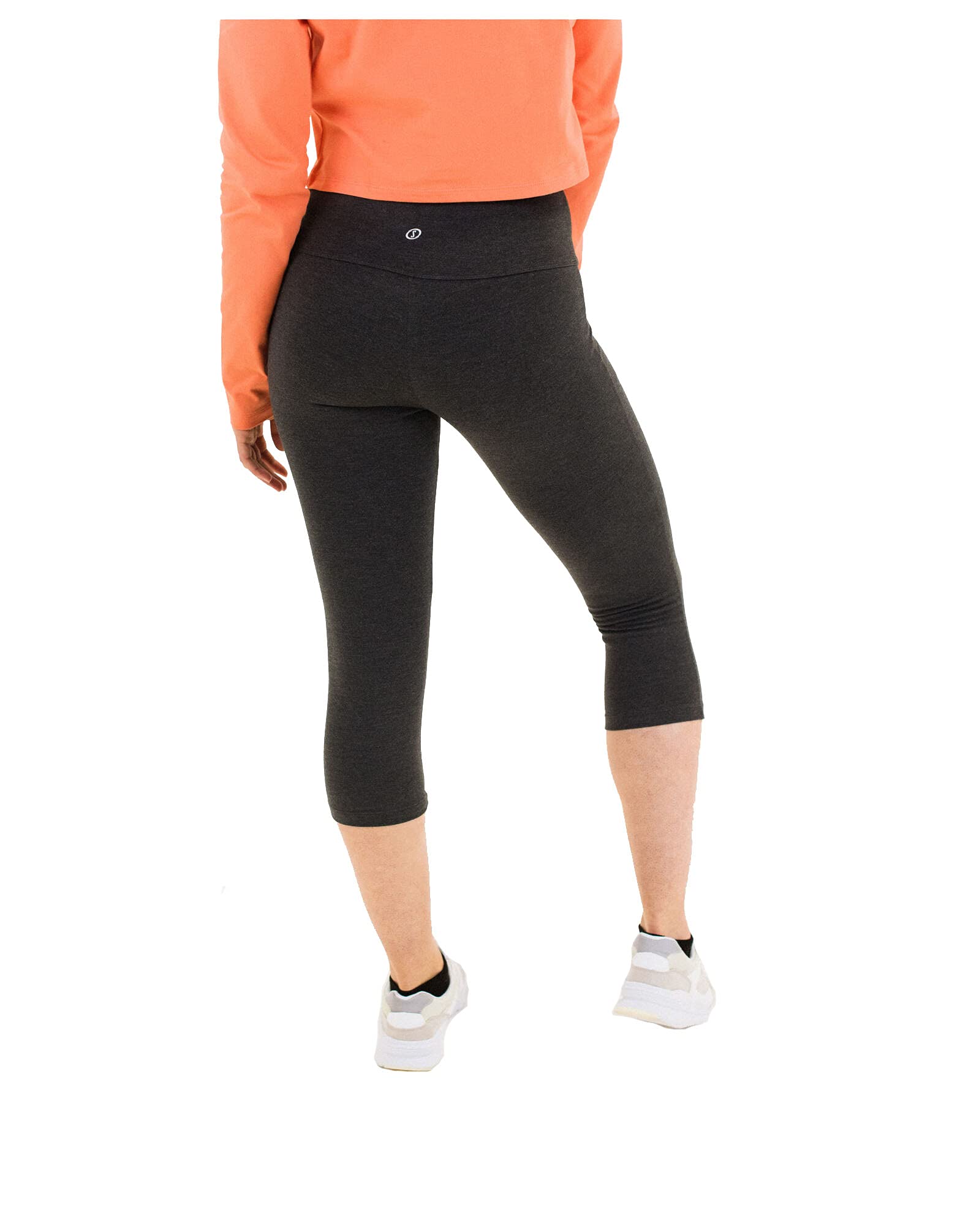 Spalding Women's Yoga Crop, Charcoal Heather, X-Large