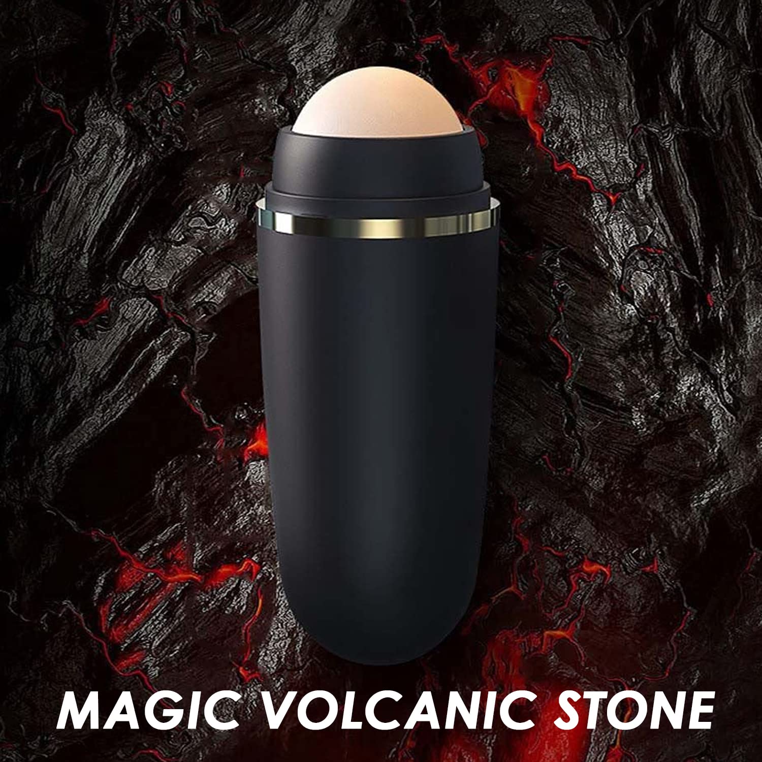 Lazzybeauty Oil Absorbing Volcanic Roller, 5PCS Volcanic Rolling Balls for Face, Volcanic Stone Face Roller, Portable Reusable Oil Control On the Go, Instant Results Remove Excess Shine for Oily Skin