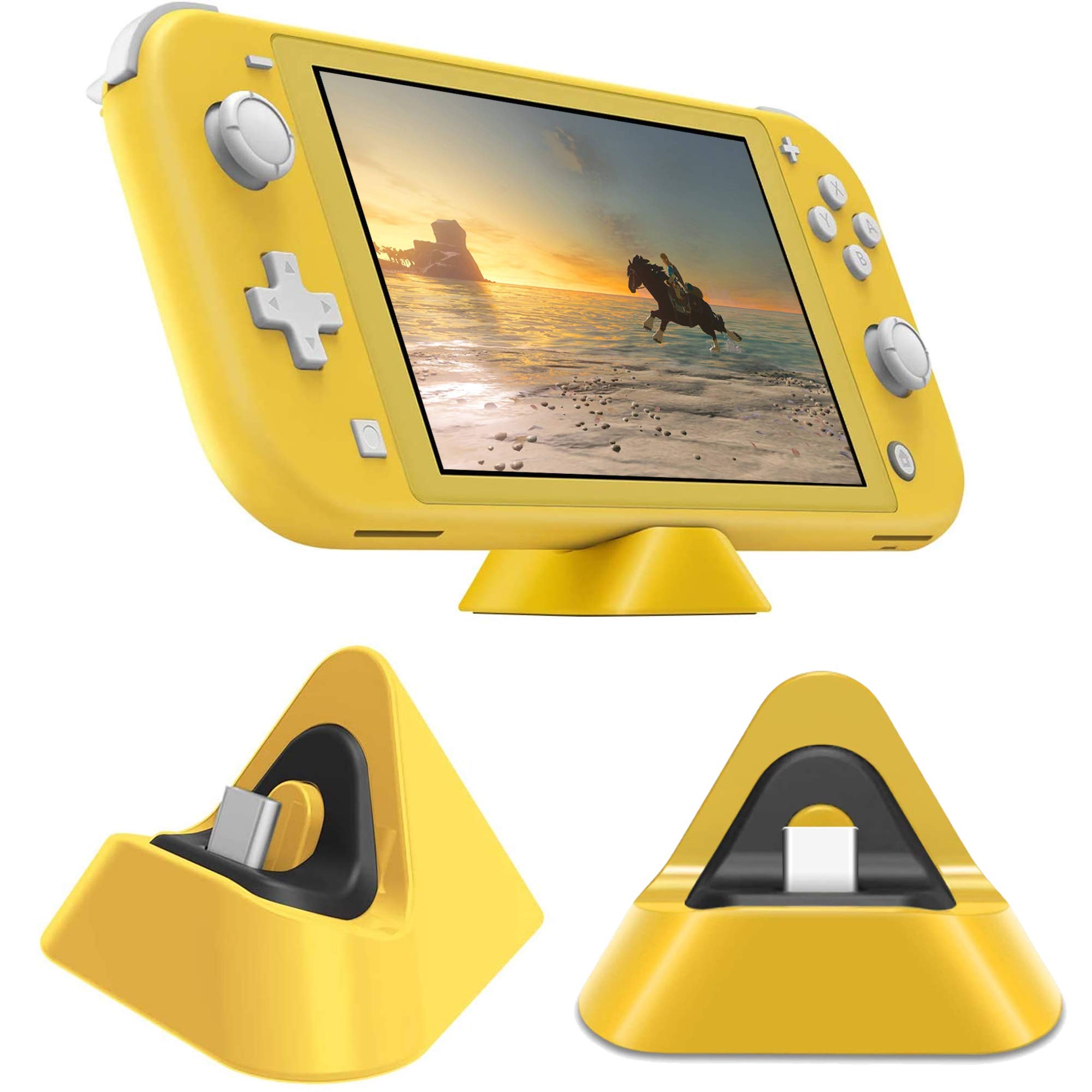 Charging Dock for Nintendo Switch Lite, Charging Stand Station Compatible with Nintendo Switch (Yellow)