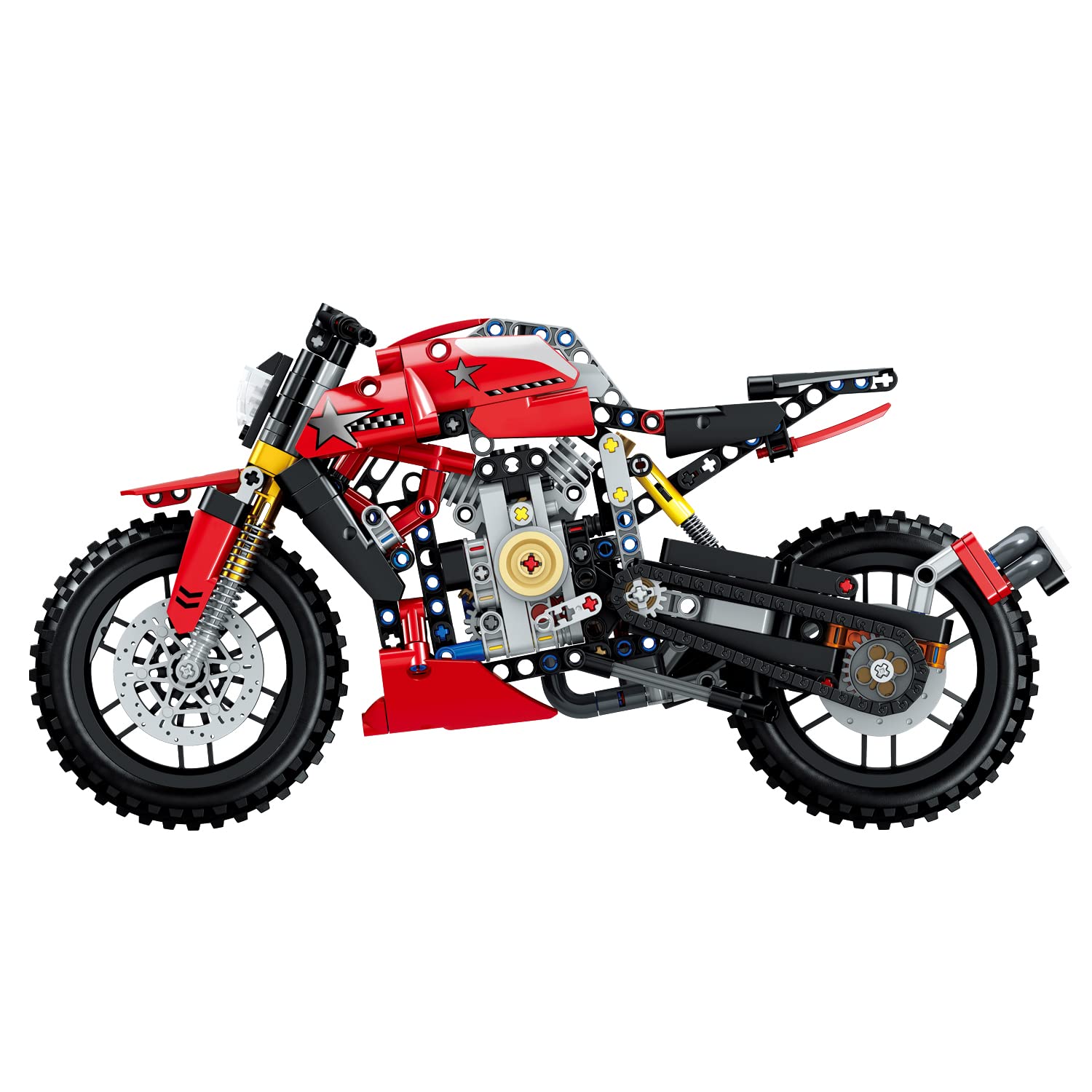 DAHONPA 1258 Motorcycle Building Bricks Set, 620 Pieces Model Toy, Gift for Kid and Adult.