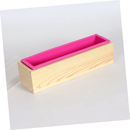 COHEALI 3 Sets Candle Molds Silicone Candle Mold Soap Making Molds Silicone Soap Molds Kit Craft Soap Organic Soap Making Box Crafting Box Suite Soap Box Detachable Wooden Mold Wooden Pink