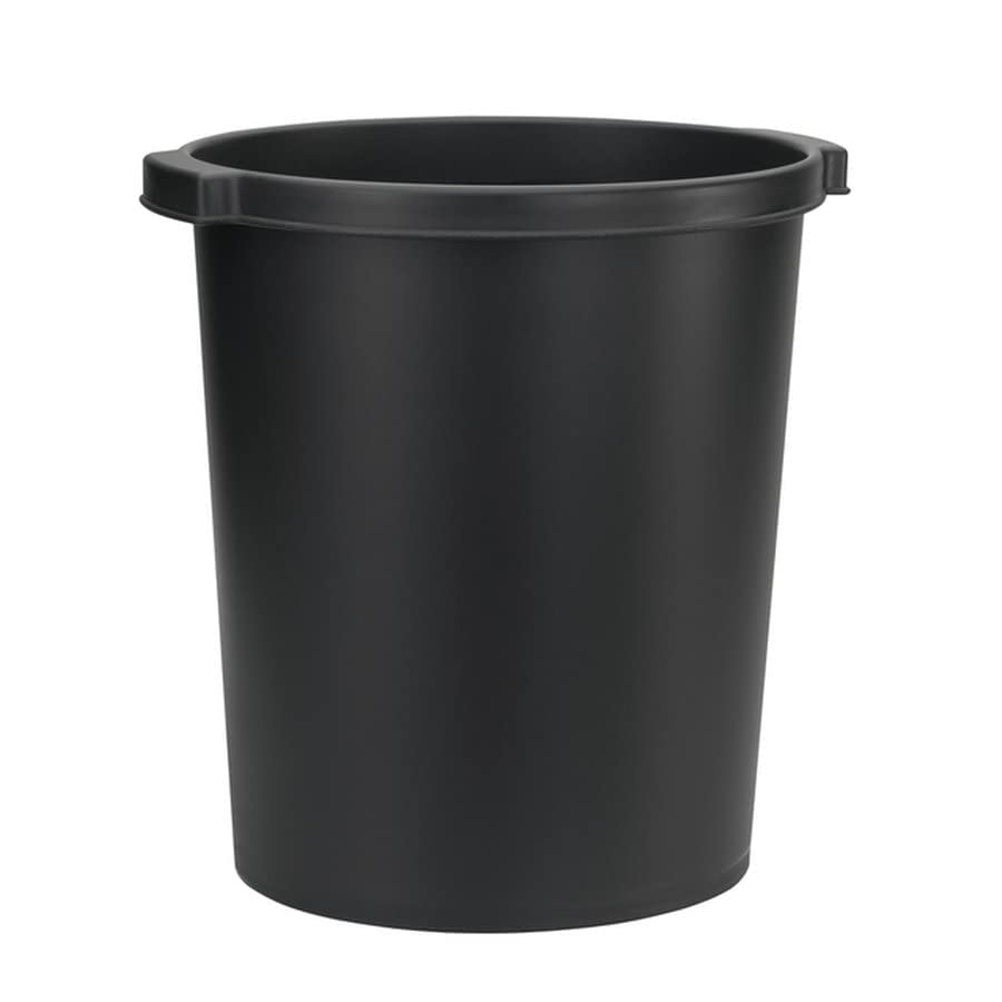 Tarifold Jalema® Re-Solution™ Commercial Wastepaper Trash Can for Office or Home, 4.75 Gallon/19 Quart Capacity, Black, 100% Recycled Plastic, 10/bx.