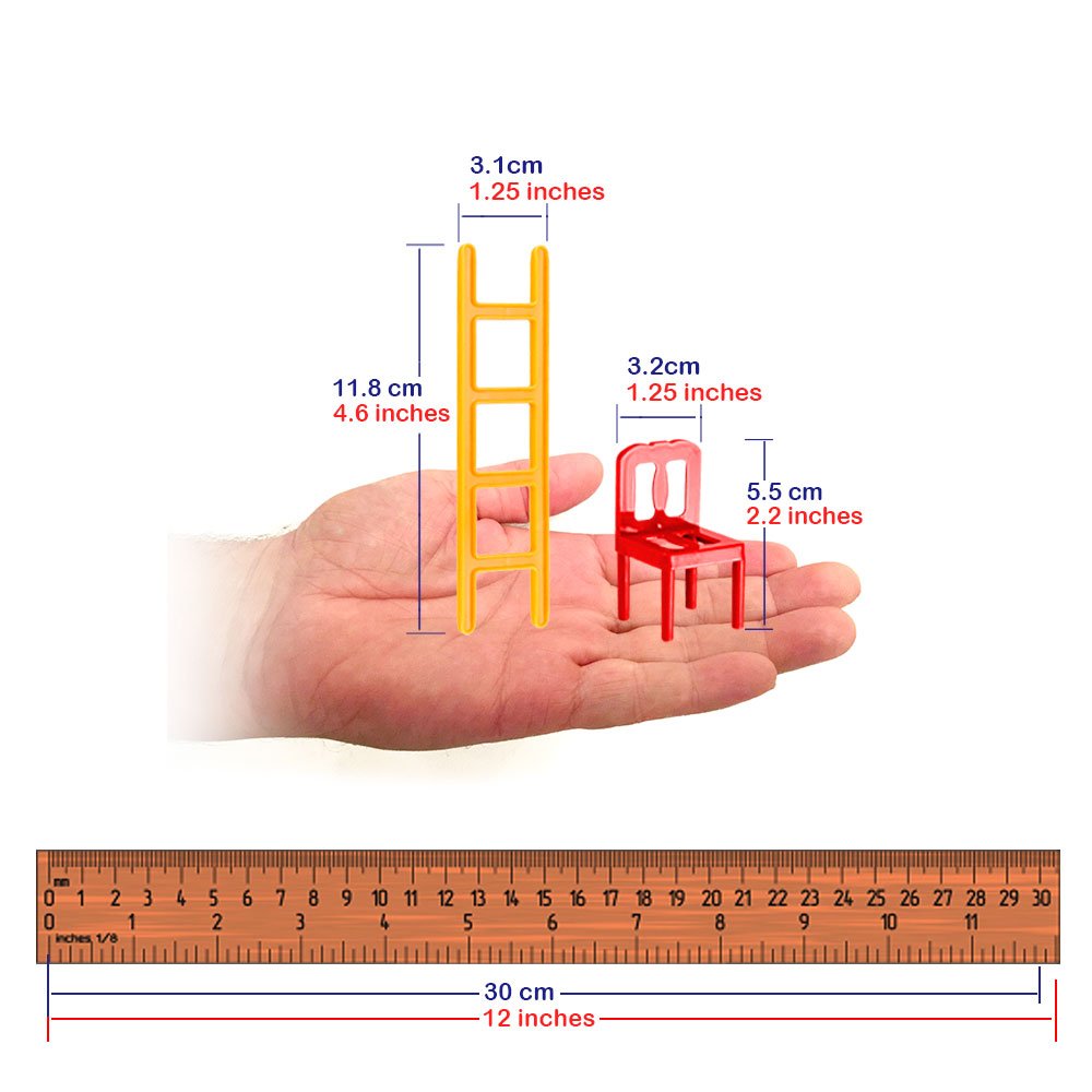 WEofferwhatYOUwant Chairs and Ladders Family Game - Stacking Balance Game. 44 Individual Pieces