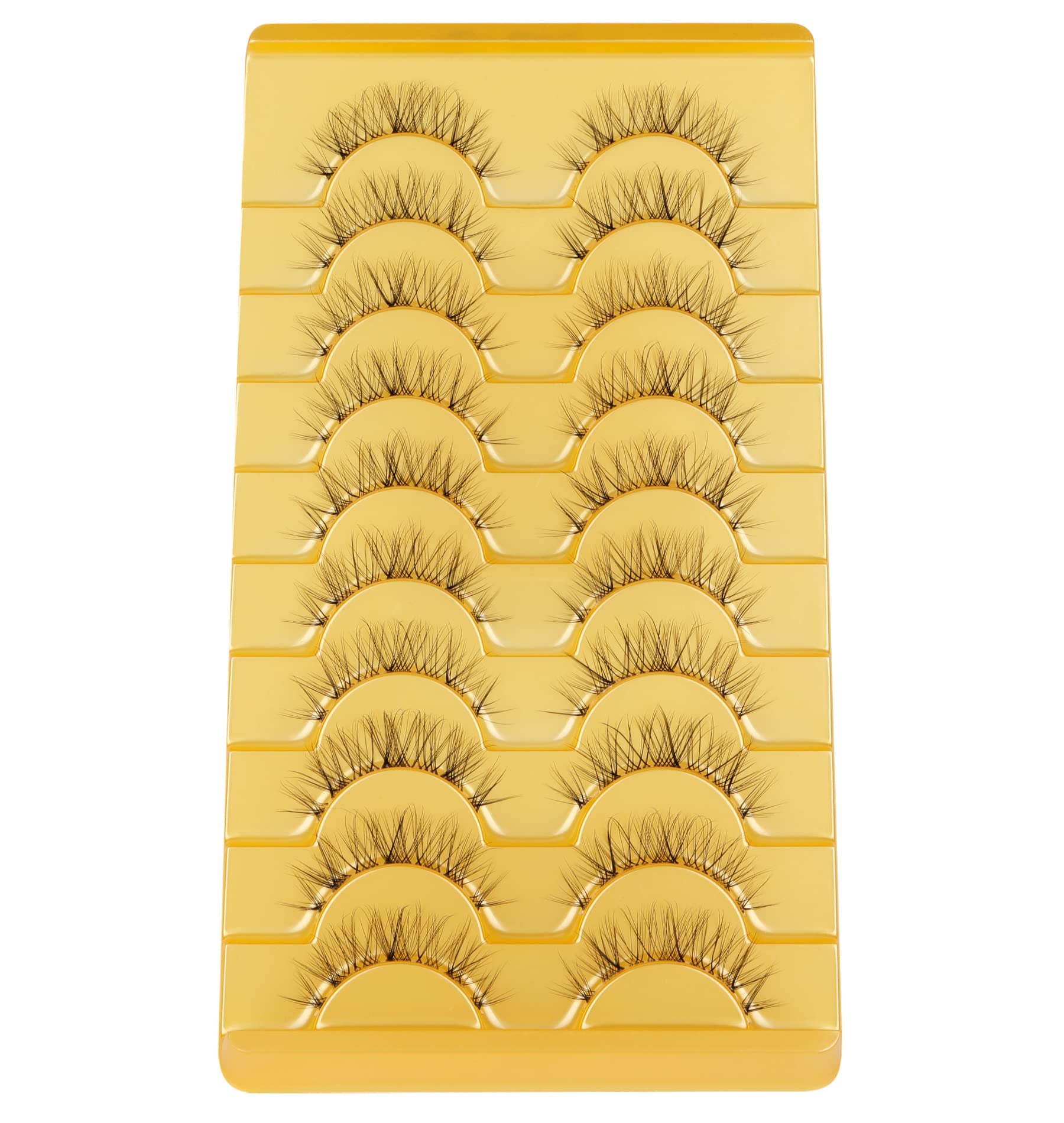 False Eyelashes Natural Look Clear Band Wispy Lashes Mink zanlufly Fluffy 3D Lashes that Look Like Extensions Soft Handmade Fake Eyelashes Lashes Pack