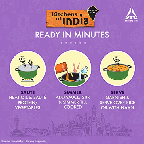Kitchens of India Hyderabadi Korma, Cashew & Cumin Cooking Sauce 7 Oz (Pack of 6)