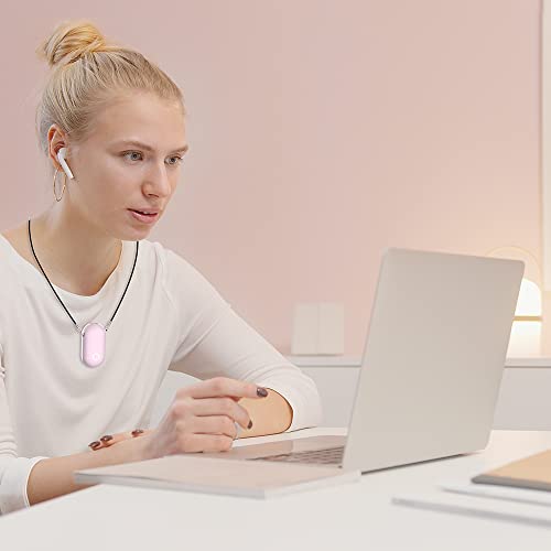 Small Portable Air Purifier,Travel-Size Air Purifiers,Personal Ionizer Air Purifier Necklace ,100% No Static ,so you can enjoy the refresh air. (pink), 2.32 x 1.25 x 0.55, JO-2002