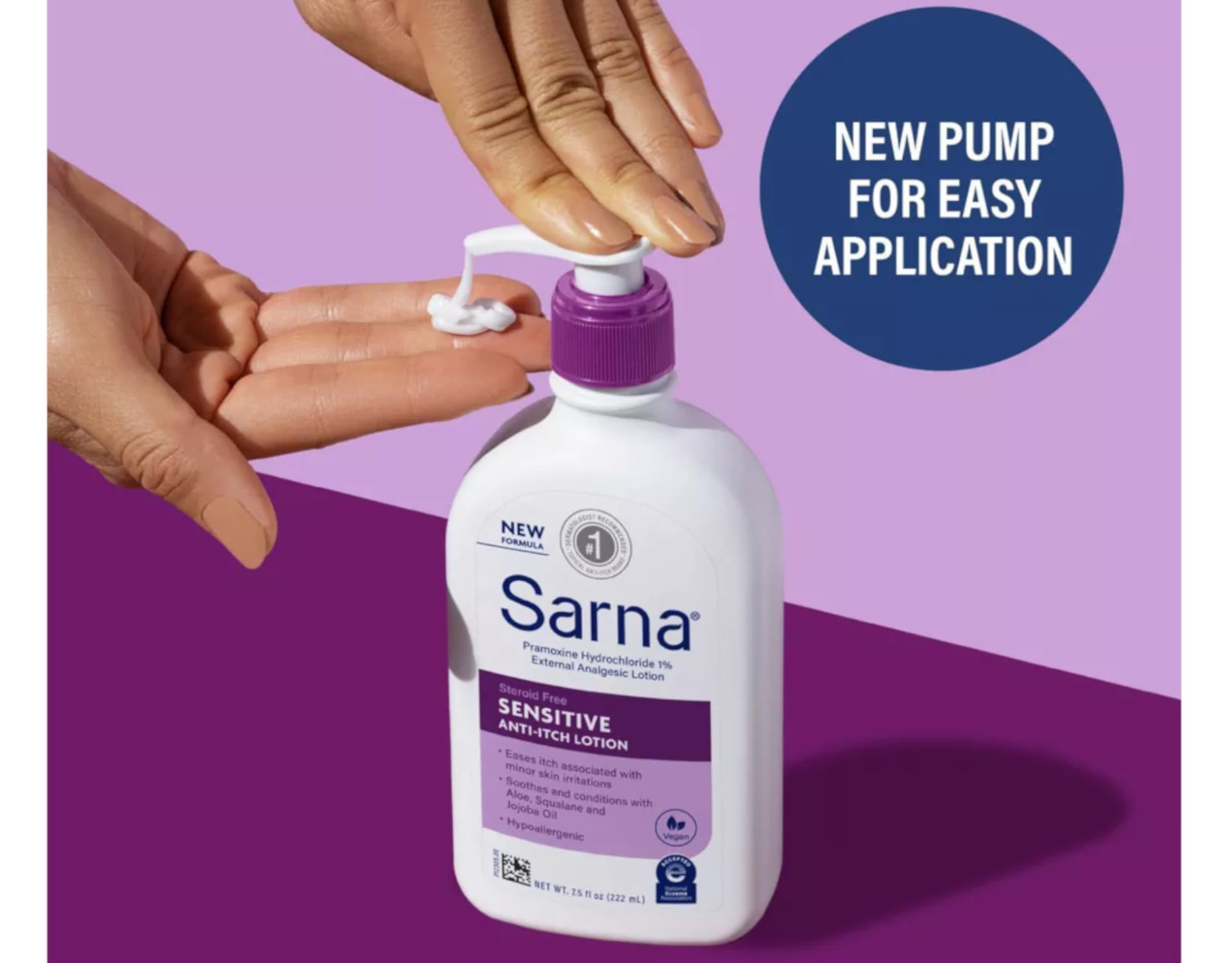 Sarna Sensitive Itch Relief Fragrance Free Lotion, 7.5 Fl. Oz.