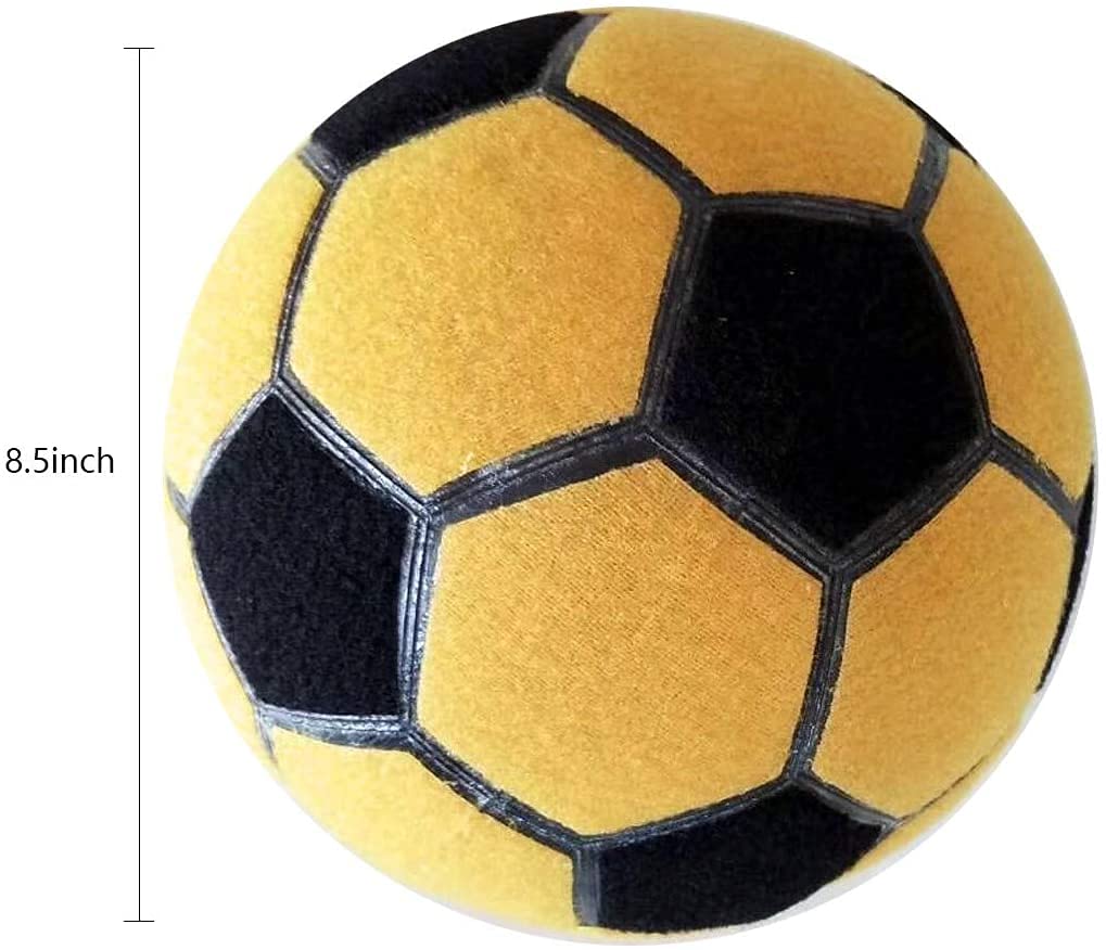 Dartboard Inflatable Soccer Ball Kick Darts with Magic Tape (Black-Yellow)