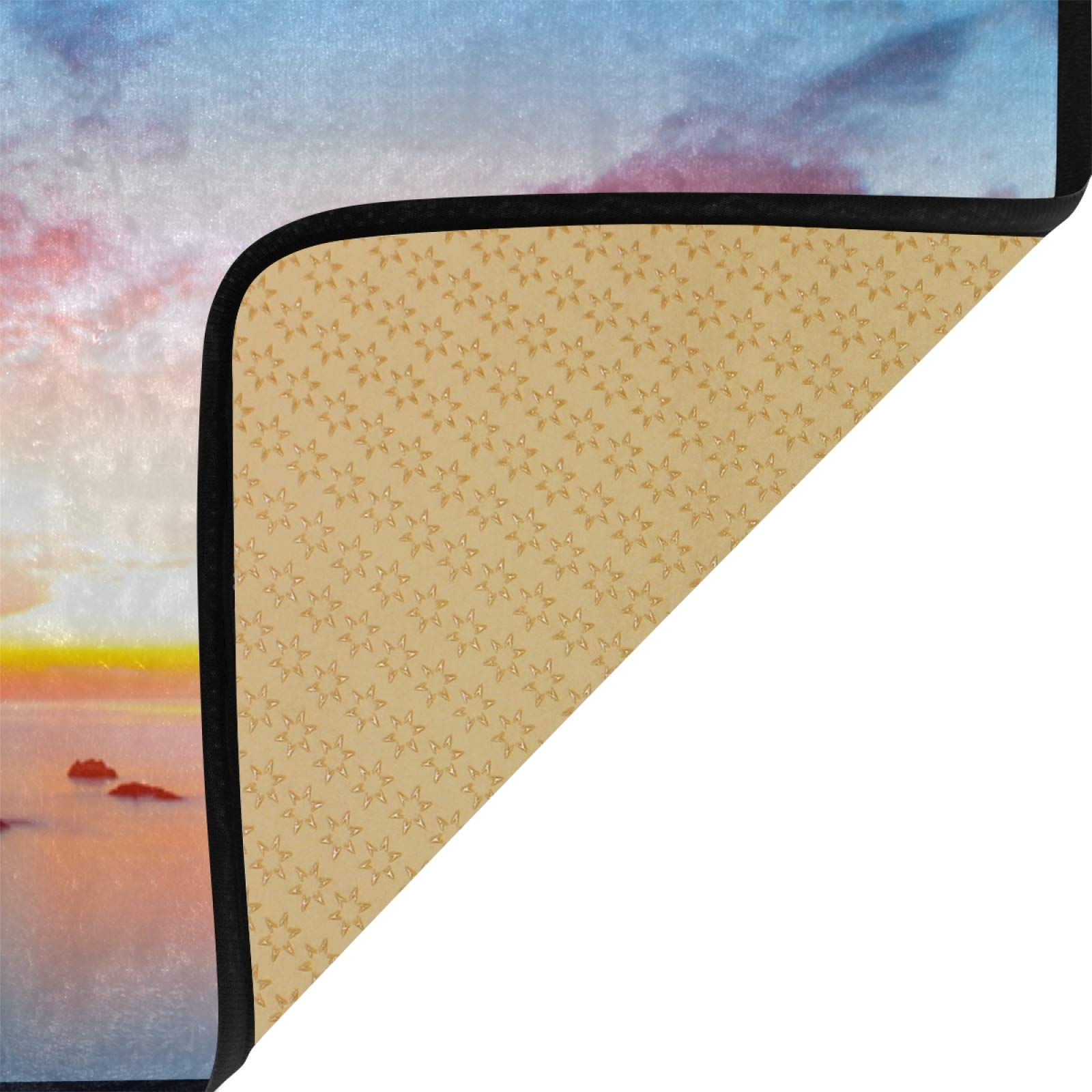 Dolphin Sunset Moon Kitchen Rugs Floor Mat Anti Fatigue Kitchen Mats Non Skid Washable Bath Rug Runner Doormats Carpet Sink Mat Home Decor 39 X 20 inch